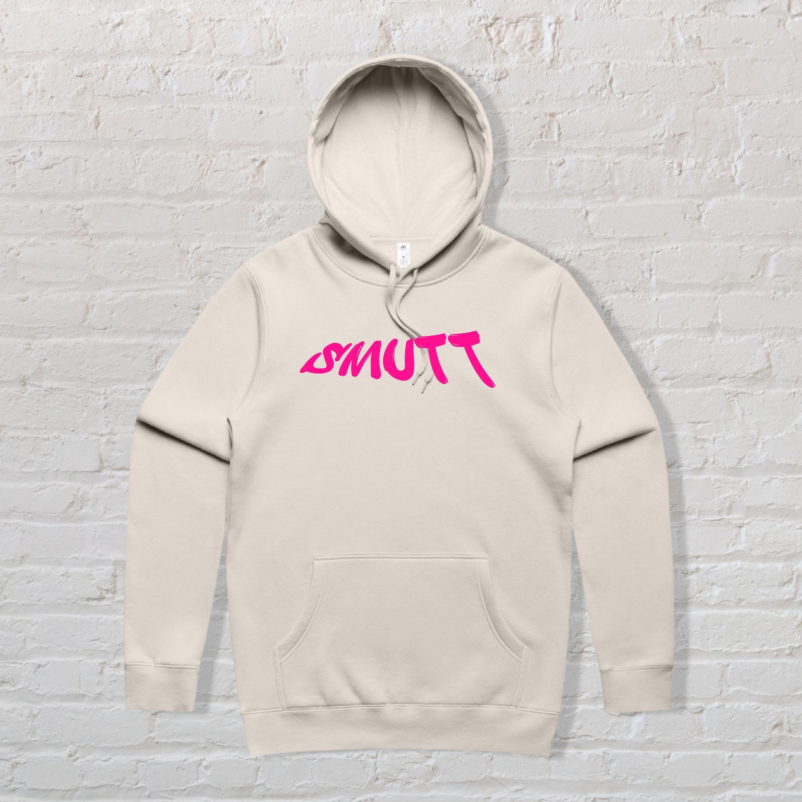 Smutt Hoodie - Bone & Pink – goodboybash